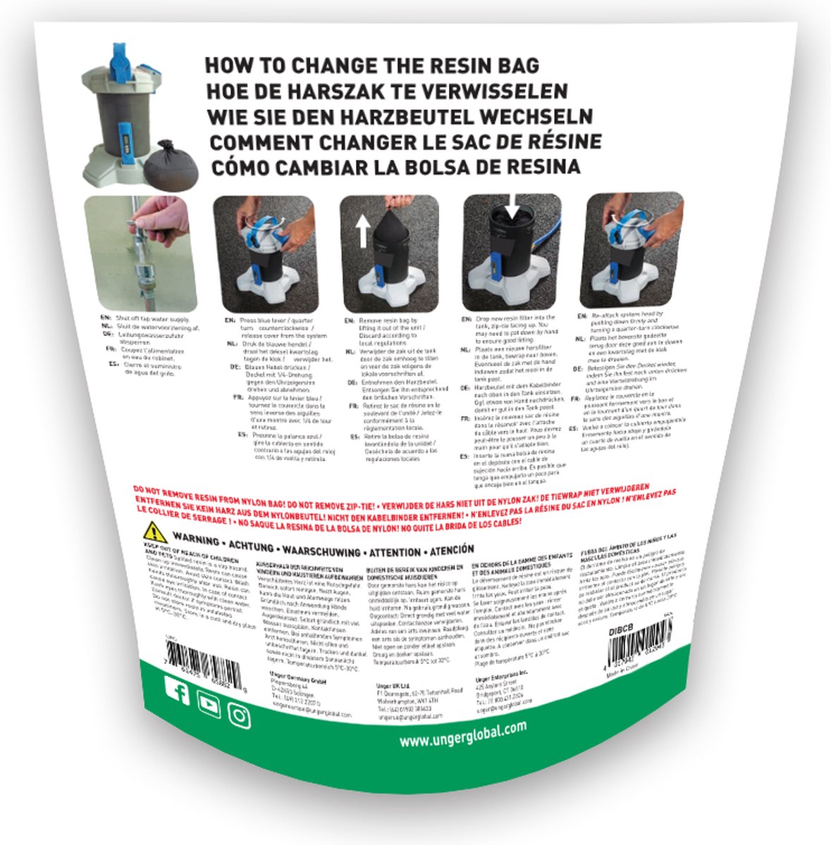 Unger Rinse 'n Go hars filter | bol