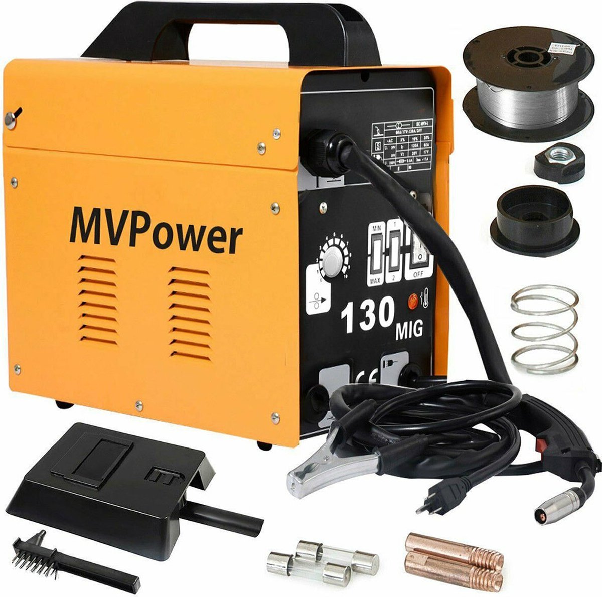 Luxiqo® Lasmachine – 130 MIG – Draagbaar lasapparaat – Flux Core Draad ...