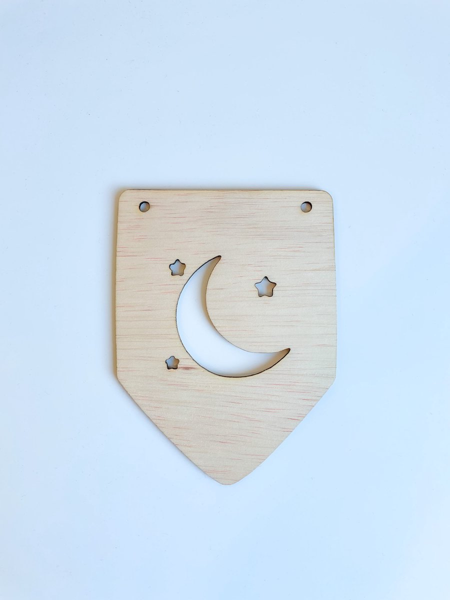 Houten Slinger - Maan met sterren - Hout van Papa | bol.com