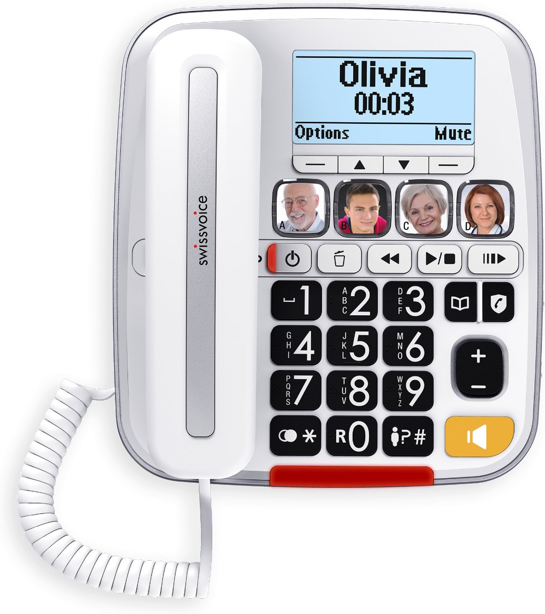 Swissvoice Xtra3355 Combo vaste huistelefoon en draadloze dect telefoon ...