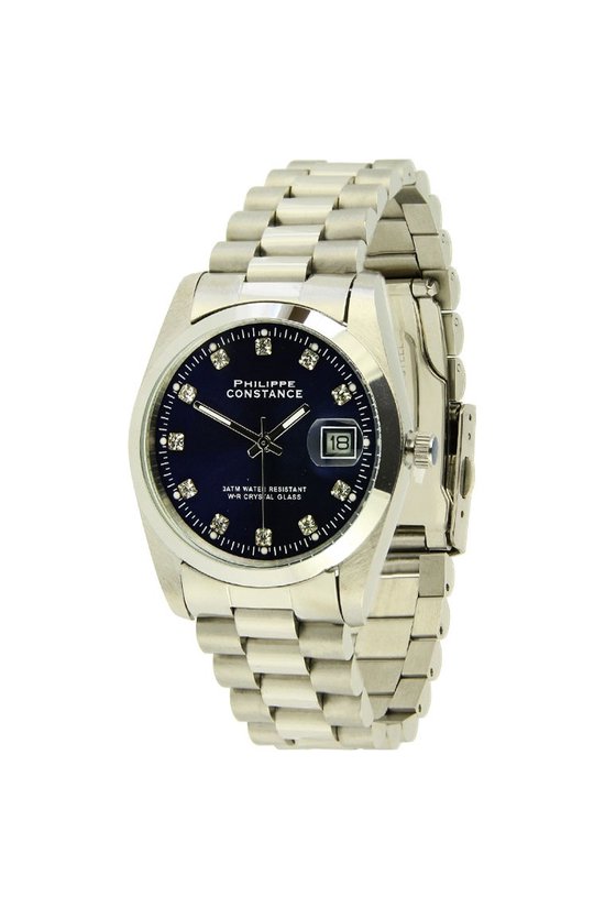 PHILIPPE CONSTANCE "MEDIUM SILVER" STONES BLACK | bol