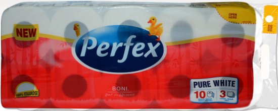 Perfex Toiletpapier Pure White delicate care 10 rollen 3 laags 100% ...