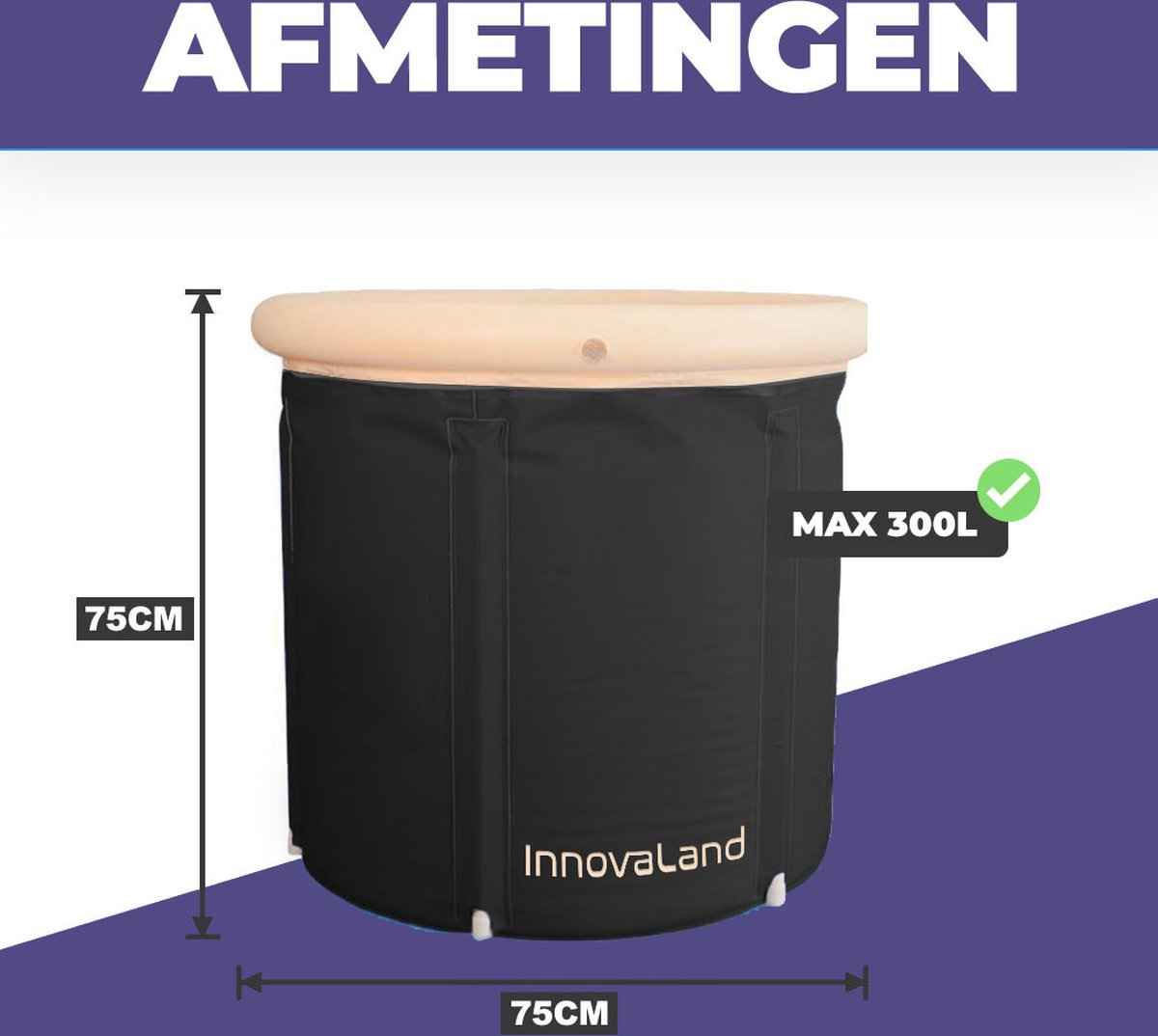 Zitbad Luxe - Bath Bucket - 300L - Warm Water - Ijsbad - Opvouwbaar Bad ...