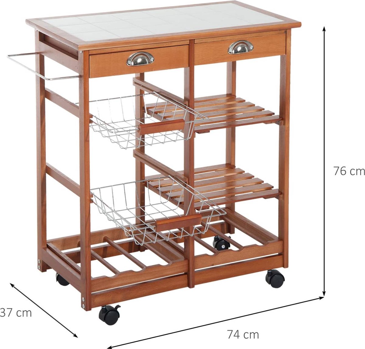 Keukenwagen ,Keukentrolley ,Serveerwagen | bol.com