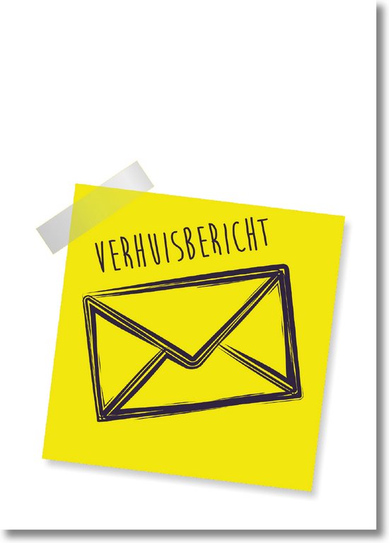 Verhuisbericht Notitieblaadje | Verhuiskaarten - adreswijziging | A6 | kaartenset | 12... | bol