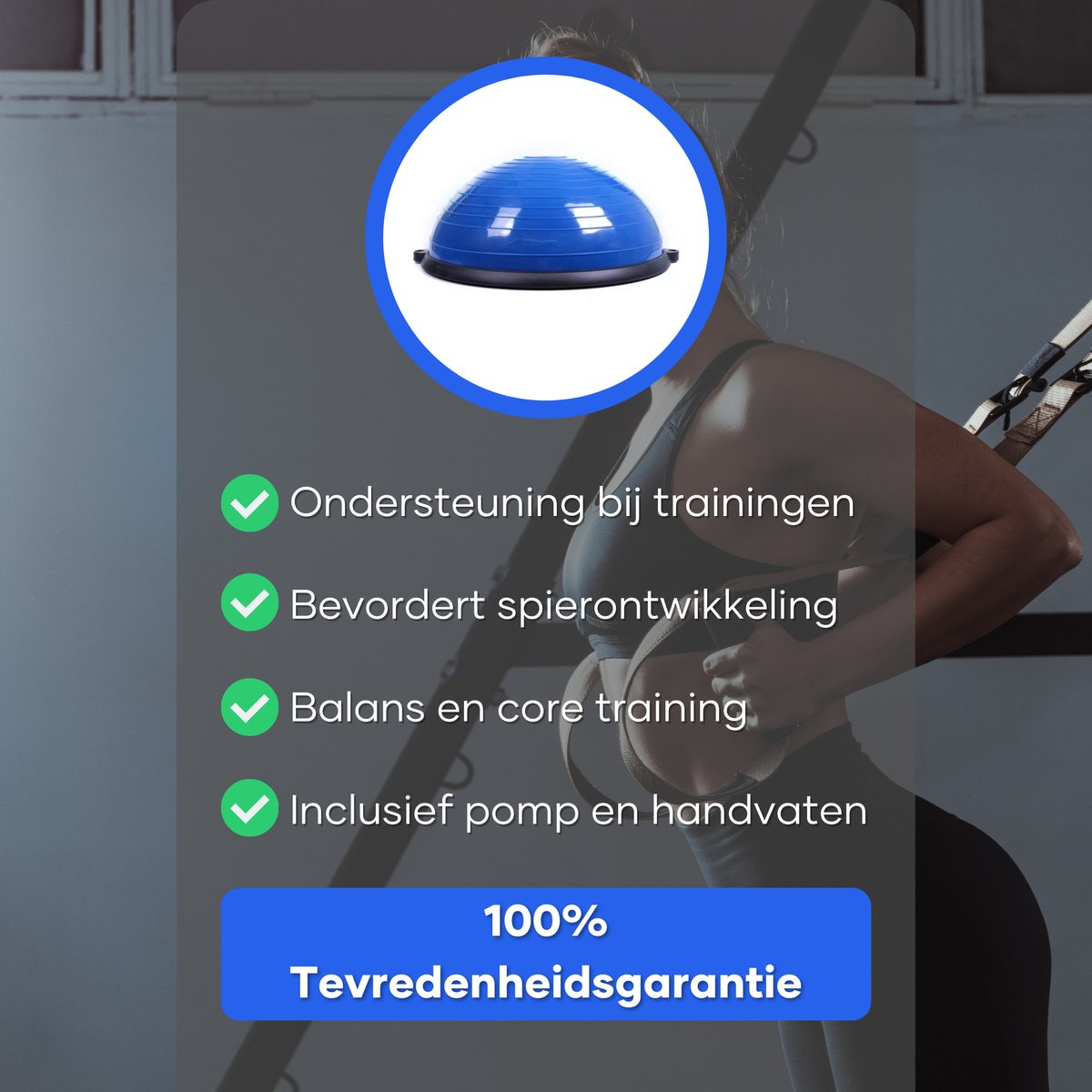 Luxari - Balanstrainer Pro - Inclusief pomp & Weerstandsbanden - Ø 60 ...