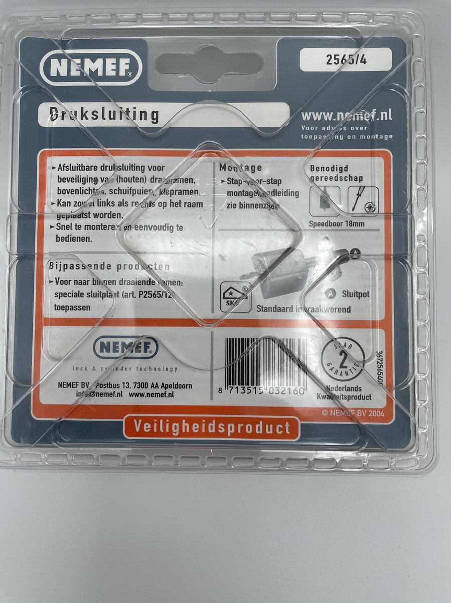 Nemef - Druksluiting 2565 - SKG* - met Politie keurmerk veilig wonen ...