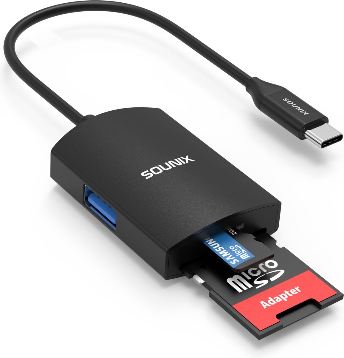 Sounix Type-C Kaartlezer - USB 3.0 - 3 in 1 OTG Function Kaartlezer ...