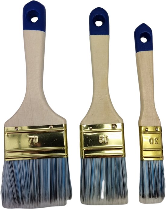Verf kwastenset - plat - 3 delig | bol