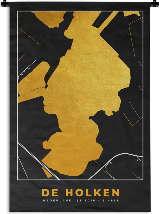 Wandkleed - Wanddoek - Kaart - Plattegrond - Stadskaart - Nederland ...