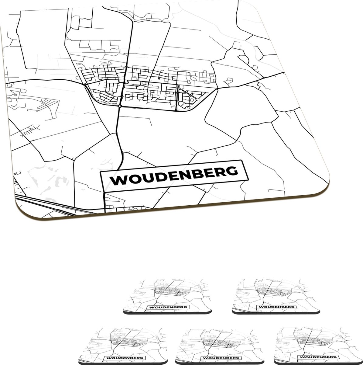Onderzetters voor glazen - Plattegrond - Woudenberg - Kaart ...