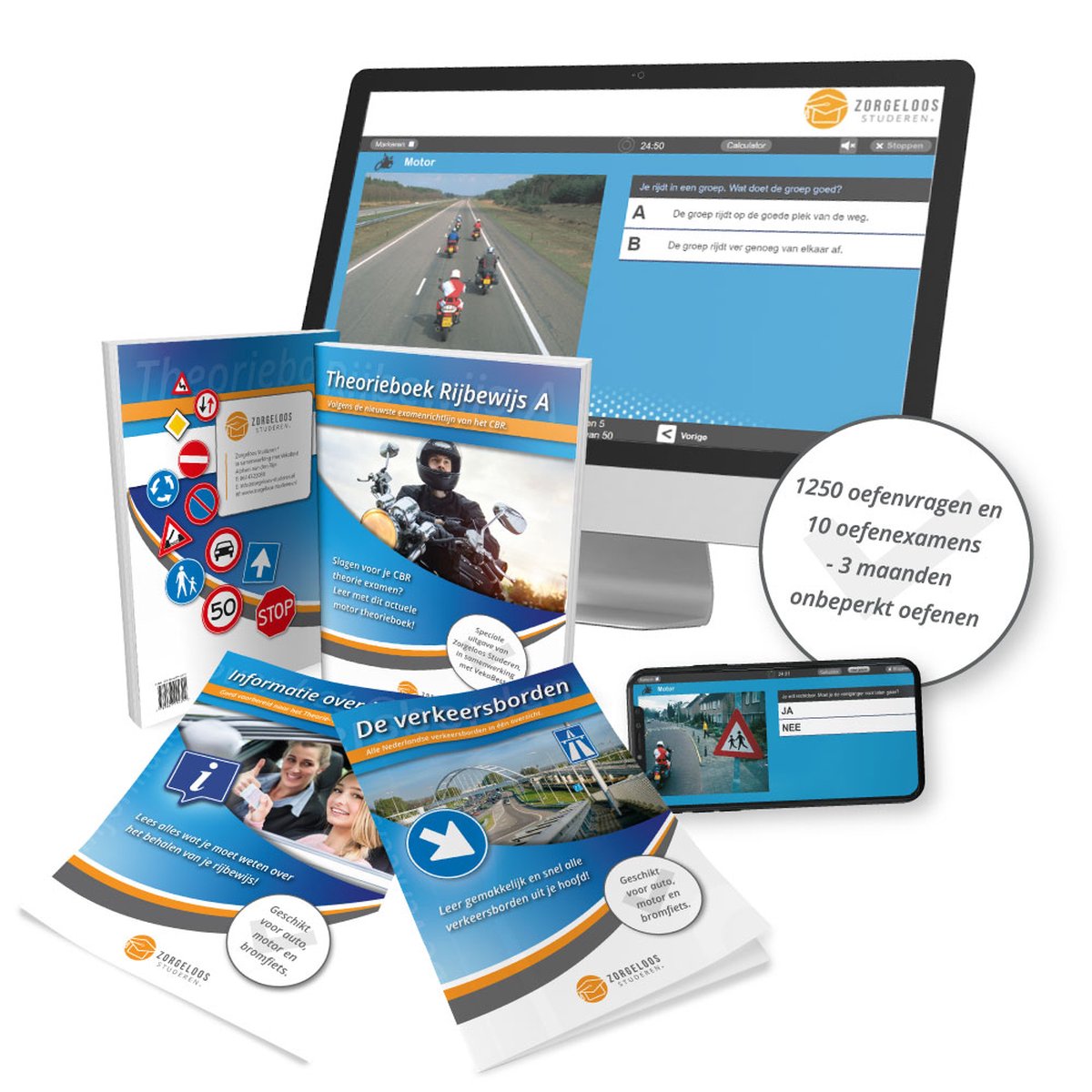 Motor Theorieboek 2022 Rijbewijs A - Motor Theorie Boek met 1250 Vragen ...