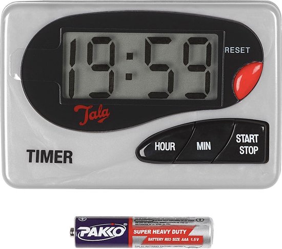 Tala Digitale Kookwekker - Digital timer - Grijs - Magnetisch, clip, standaard -... | bol
