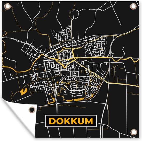 Tuinposters Dokkum - Stadskaart - Plattegrond - Kaart - Plattegrond ...