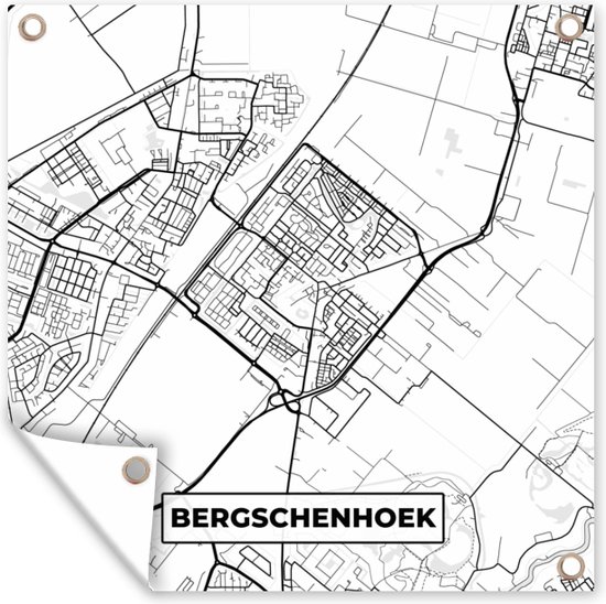Tuin poster Plattegrond - Bergschenhoek - Kaart - Stadskaart - 200x200 ...