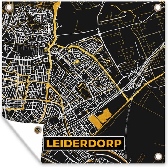 Tuinposters Leiderdorp - Kaart - Goud - Stadskaart - Plattegrond ...