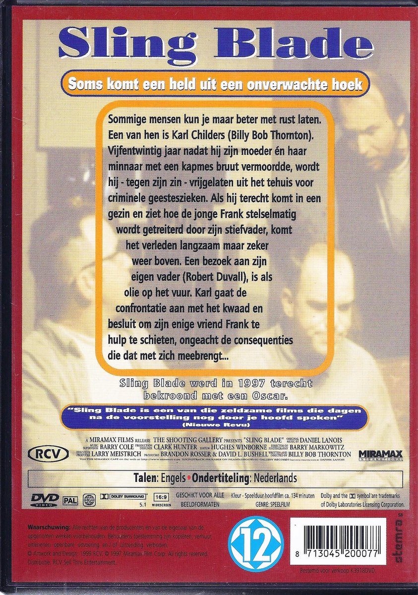 Sling Blade (Dvd), Lucas Black | Dvd's | bol.com