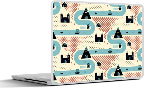 Laptop sticker - 14 inch - Design - Kaart - Boom | bol.com