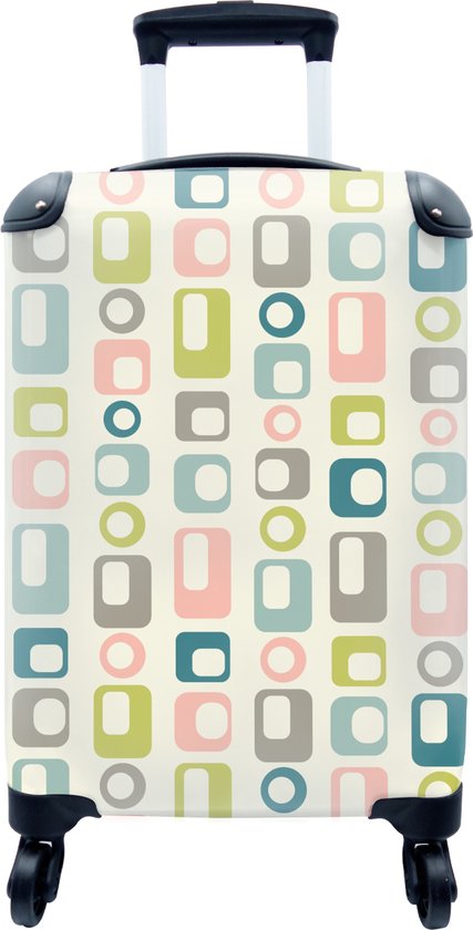 MuchoWow® Koffer - Design - Jaren 50 - Geometrie - Past binnen 55x40x20 ...