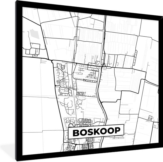 Fotolijst incl. Poster - Plattegrond - Boskoop - Kaart - Stadskaart ...