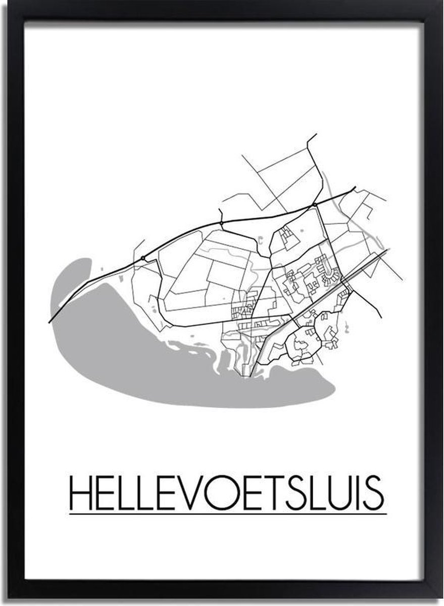 DesignClaud Hellevoetsluis Plattegrond poster A2 poster (42x59,4cm ...