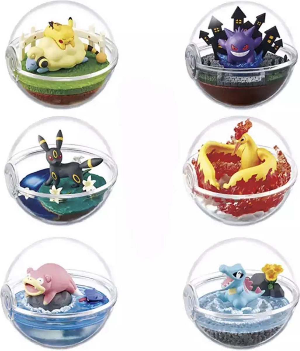 6 Pokemon in transparant pokeball figure - Pokemon figure - figure set ...