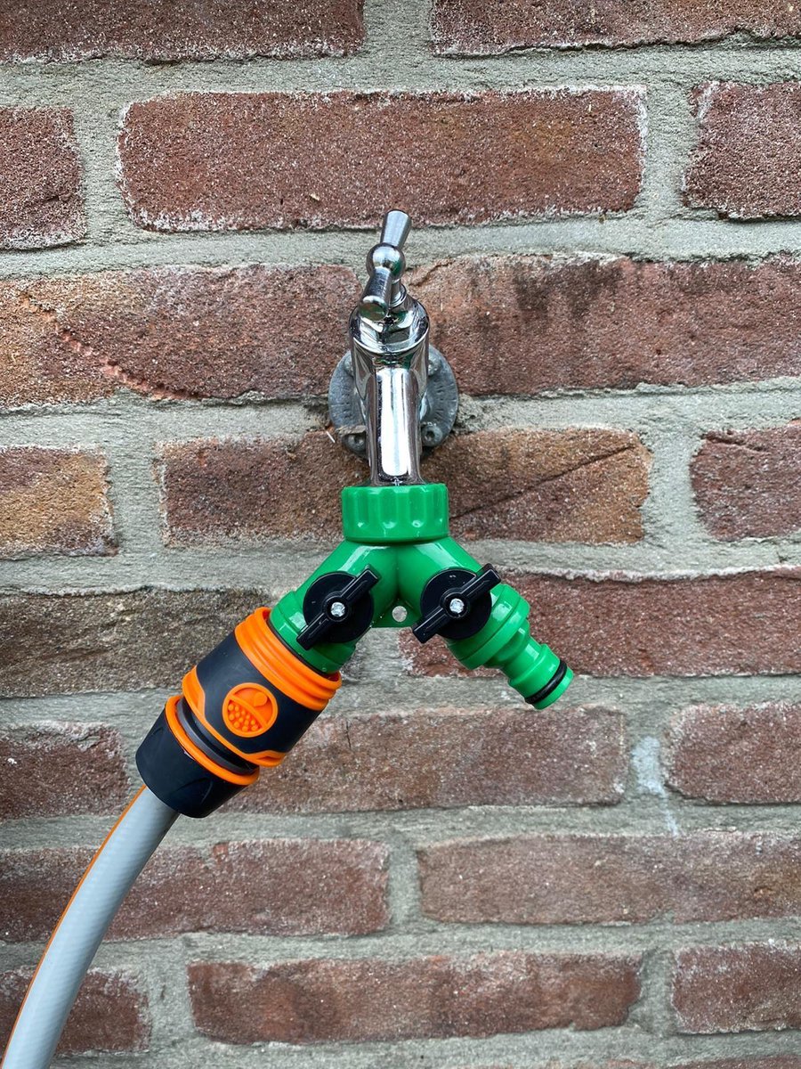 Kraankoppeling - tweeweg waterverdeler - 2 weg tuinslangverdeler - splitter voor op... | bol.com