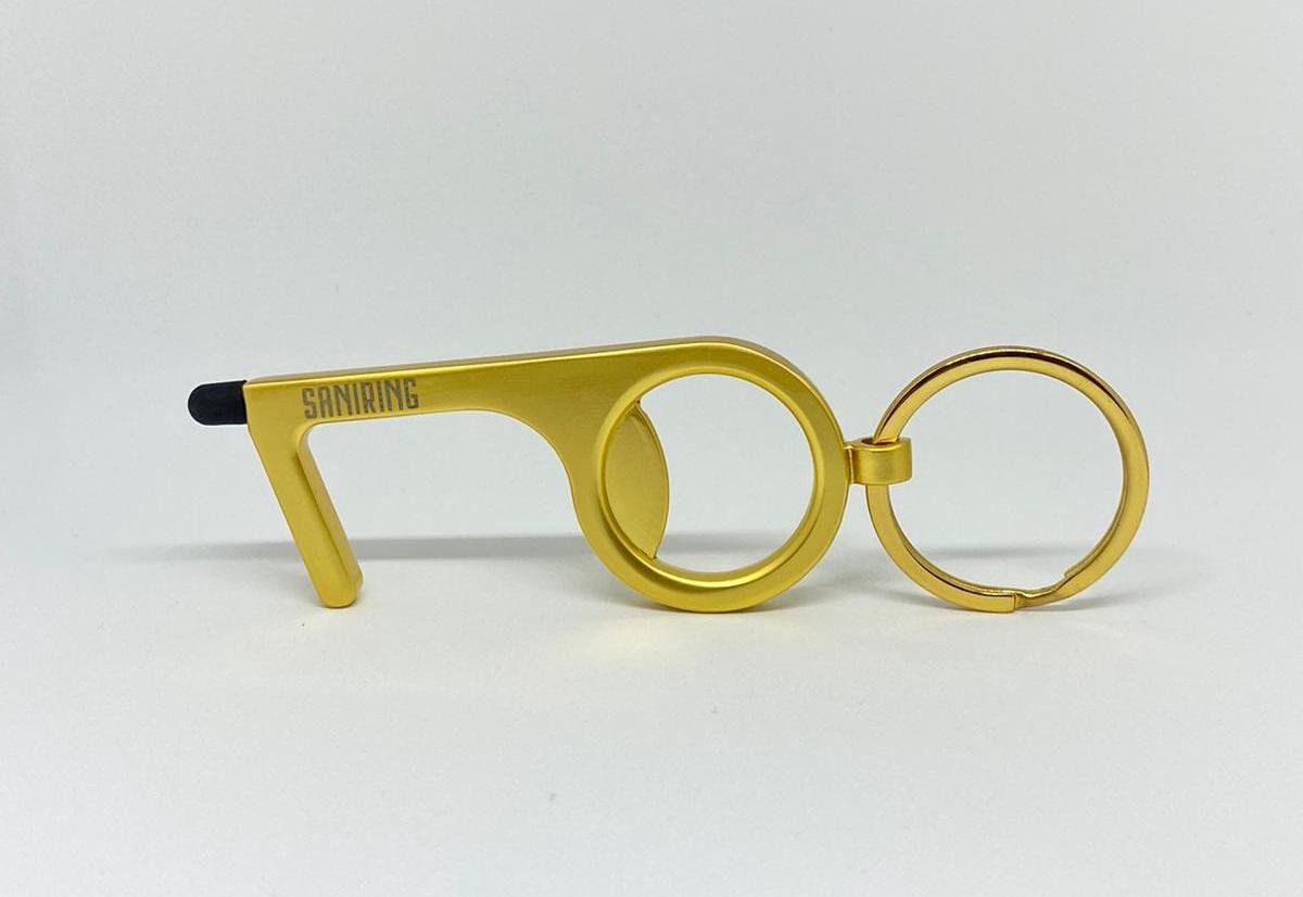 SANIRING Premium No Touch Key Ring Met Sleutelhanger En Flesopener ...