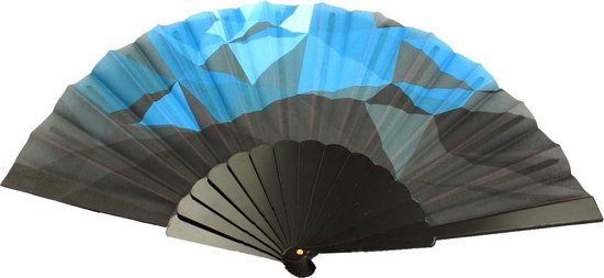 3D - Waaier - Blauw - Handwaaier - Waaier Spaanse - Spaanse Waaier ...