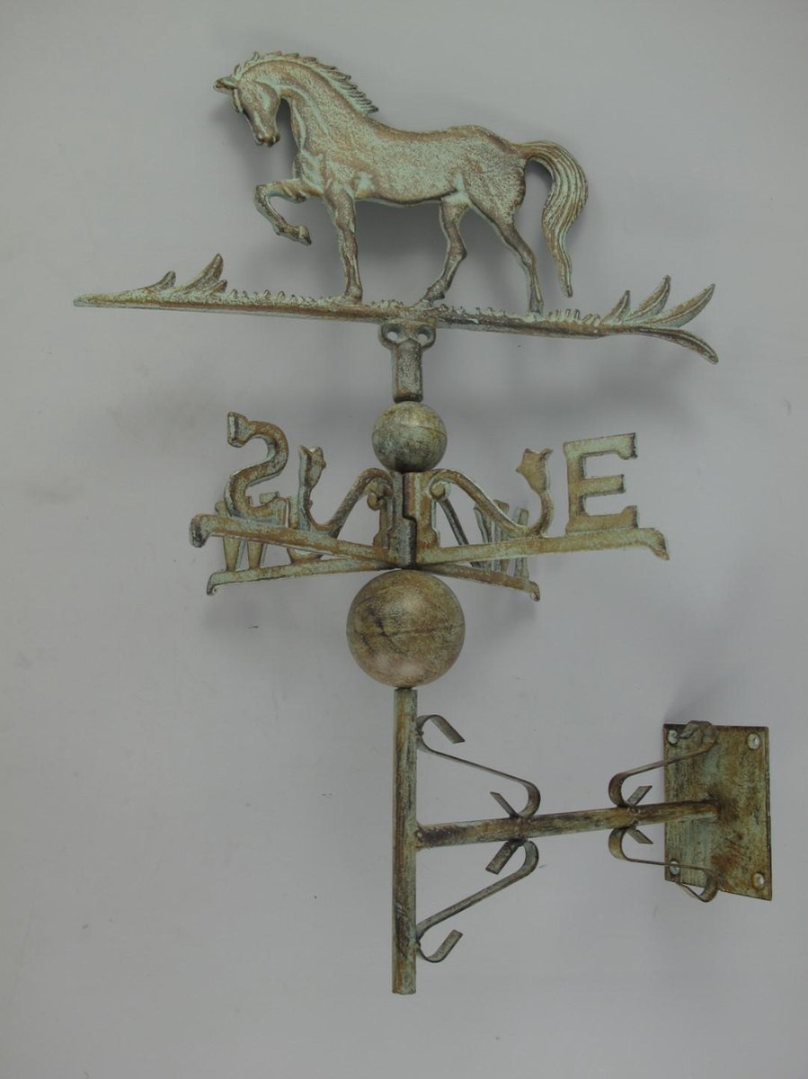 bol.com | MadDeco - windvaan - gietijzer - paard - groen