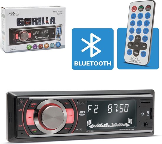 MNC - Autoradio met Bluetooth en USB - AUX - SD - FM - Radio - Enkel ...