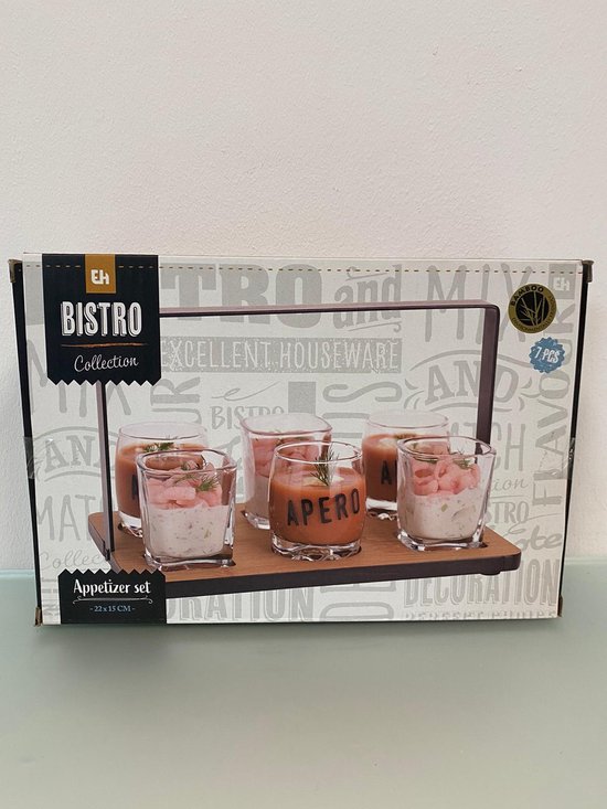 Appetizer set bistro collection (Excellent Houseware) - set van 6 ...