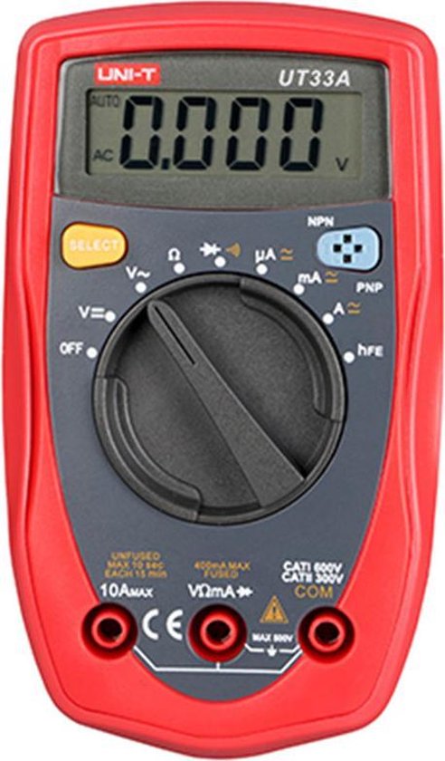 UNI-T multimeter - UT33A - 500V - Digitaal | bol.com