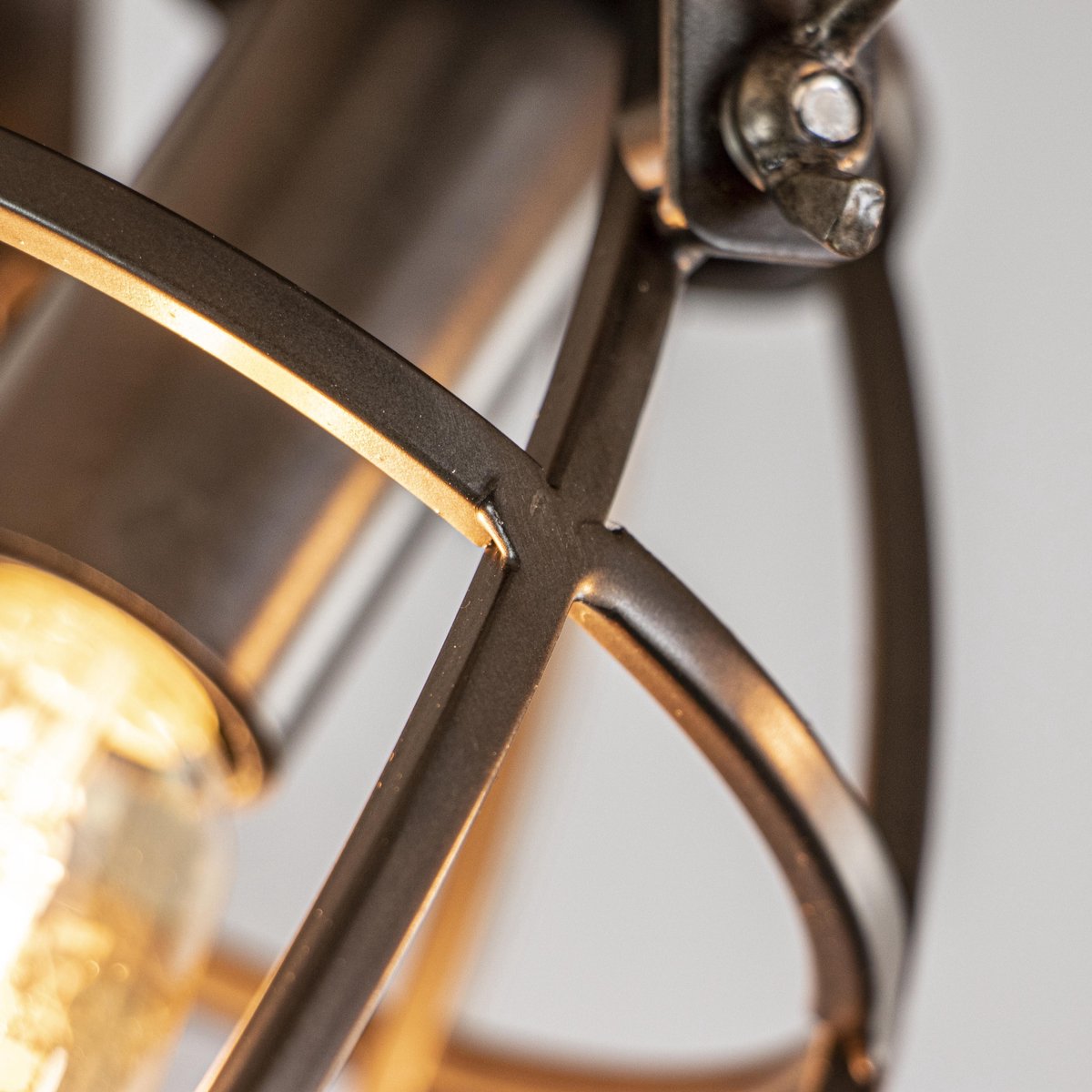 Straluma Plafondlamp “Matrix” Black Steel / Wood 2- lichts | bol.com
