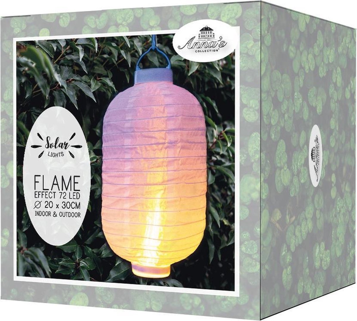 1x stuks luxe solar lampion/lampionnen wit met realistisch vlameffect ...