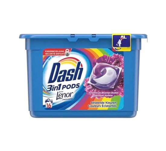 Dash - Wasmiddel - Pods - Amethist & Bloemen Boeket - 21wb/499,8g | bol