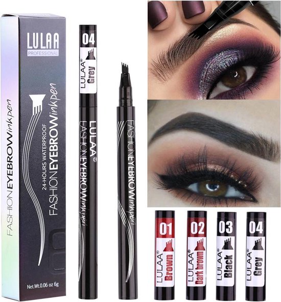 LULAA Pen - Microblade wenkbrauw - BRUIN - watervaste wenkbrauwpen - Eyebrow Tattoo... | bol