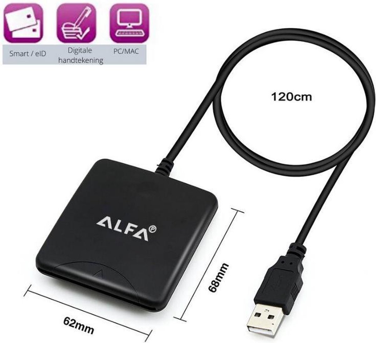 Alfa Card Reader - Smart card reader | USB 2.0 | Premium DNI/SIP ...