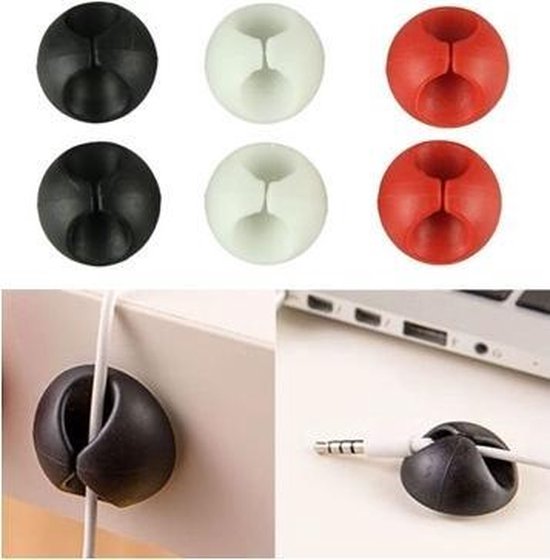 Kabel Organizer Set van 6 stuks - Zelfklevend | bol