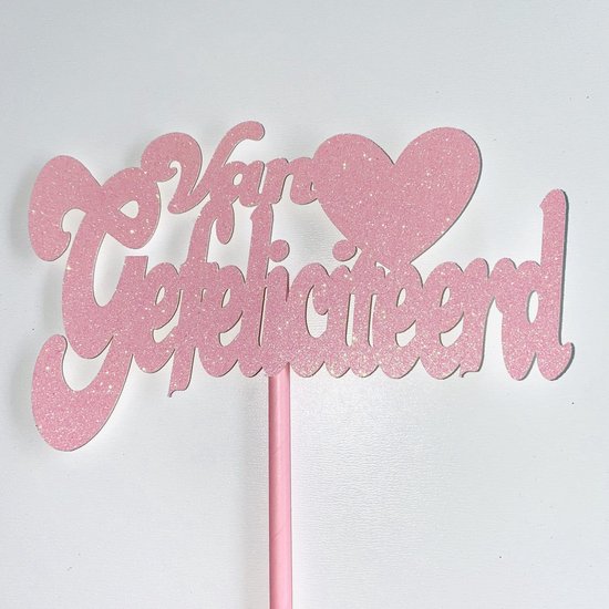 Taartdecoratie versiering| Taarttopper| Cake topper |Gefeliciteerd ...