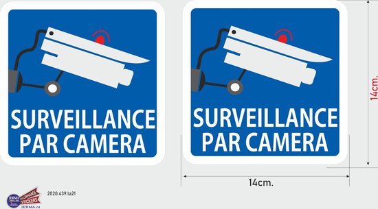 Surveillance par caméra, sticker set. | bol