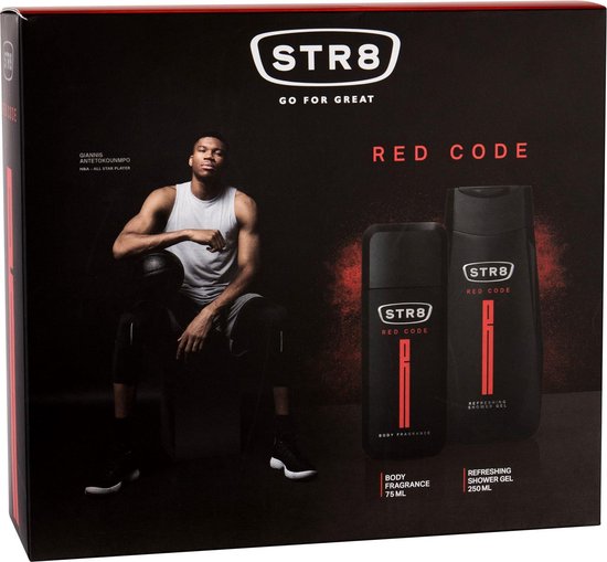 STR8 - Red Code SET Deodorant 75 ml + Shower gel 250 ml - 75mlML | bol