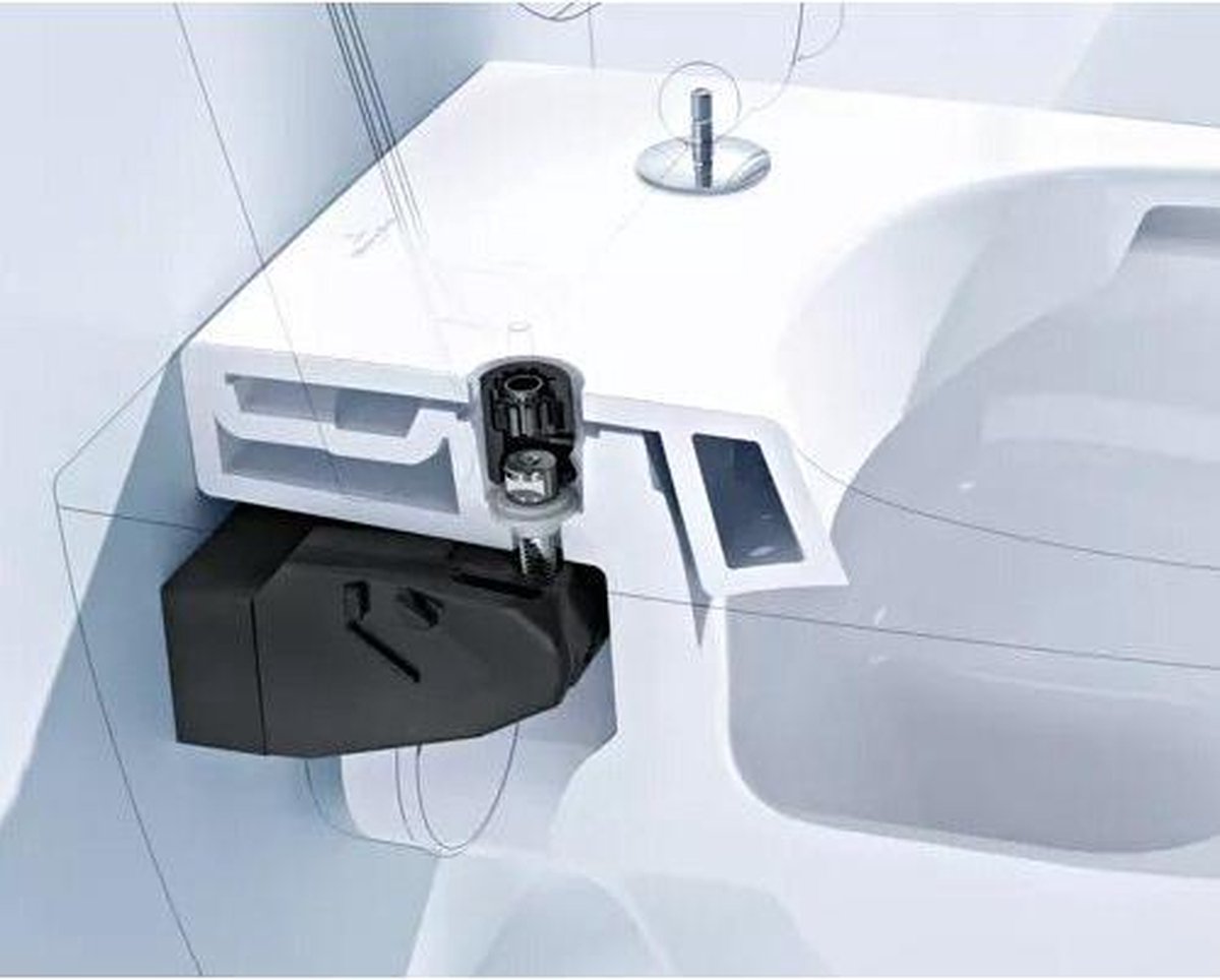 Villeroy & Boch SupraFix 3.0 montagesysteem voor compact toilet, zwart ...