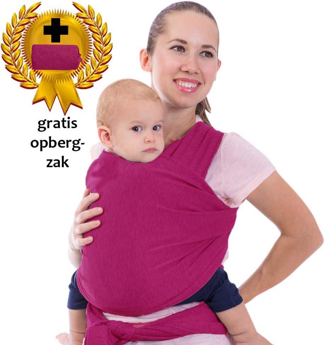 - Veilig Rekbare Comfortabel Knoopbaar Baby Draagdoek - 95% Katoen, 5% ...
