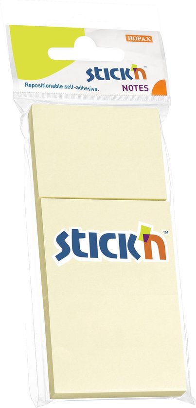 Stick'n kleine sticky notes - 38x51mm - 3x pastel geel - 300 ...