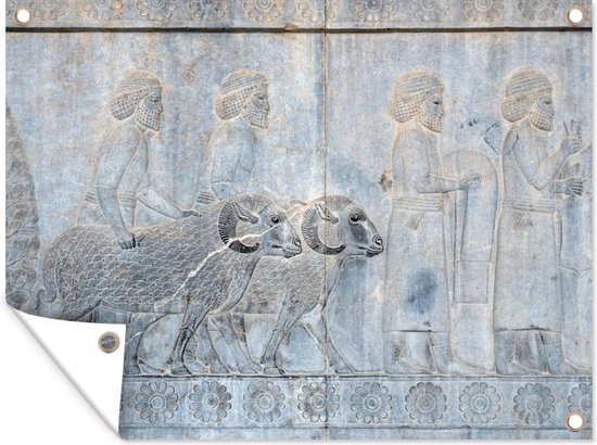 Une image de guerriers de l'Empire perse en affiche de jardin gravée ...