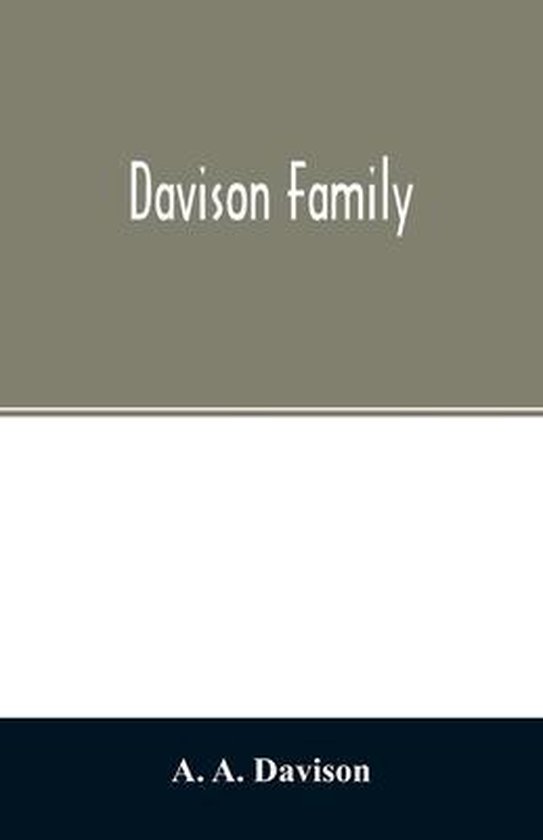 Davison family, A A Davison | 9789354027390 | Boeken | bol