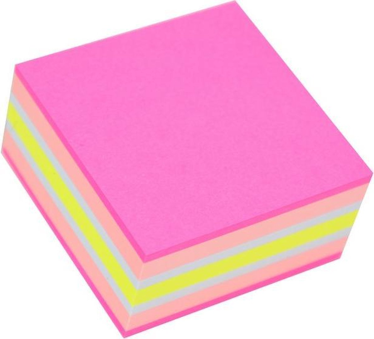 Stick'n Kubus sticky notes - 50x50mm, neon/pastel mix roze, 250 ...