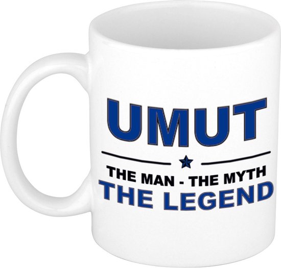 Naam cadeau Umut - The man, The myth the legend koffie mok / beker 300 ...