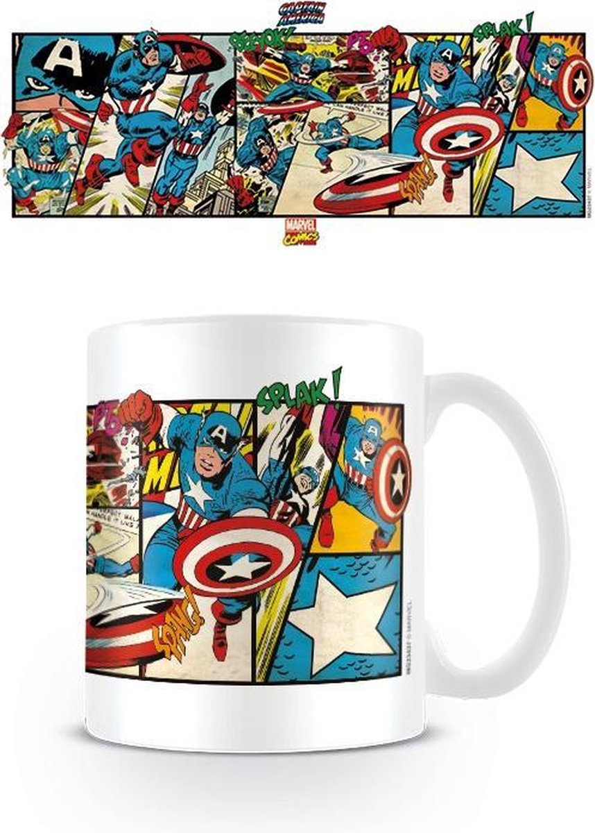bol.com | Marvel Retro Captain America Panels Mok